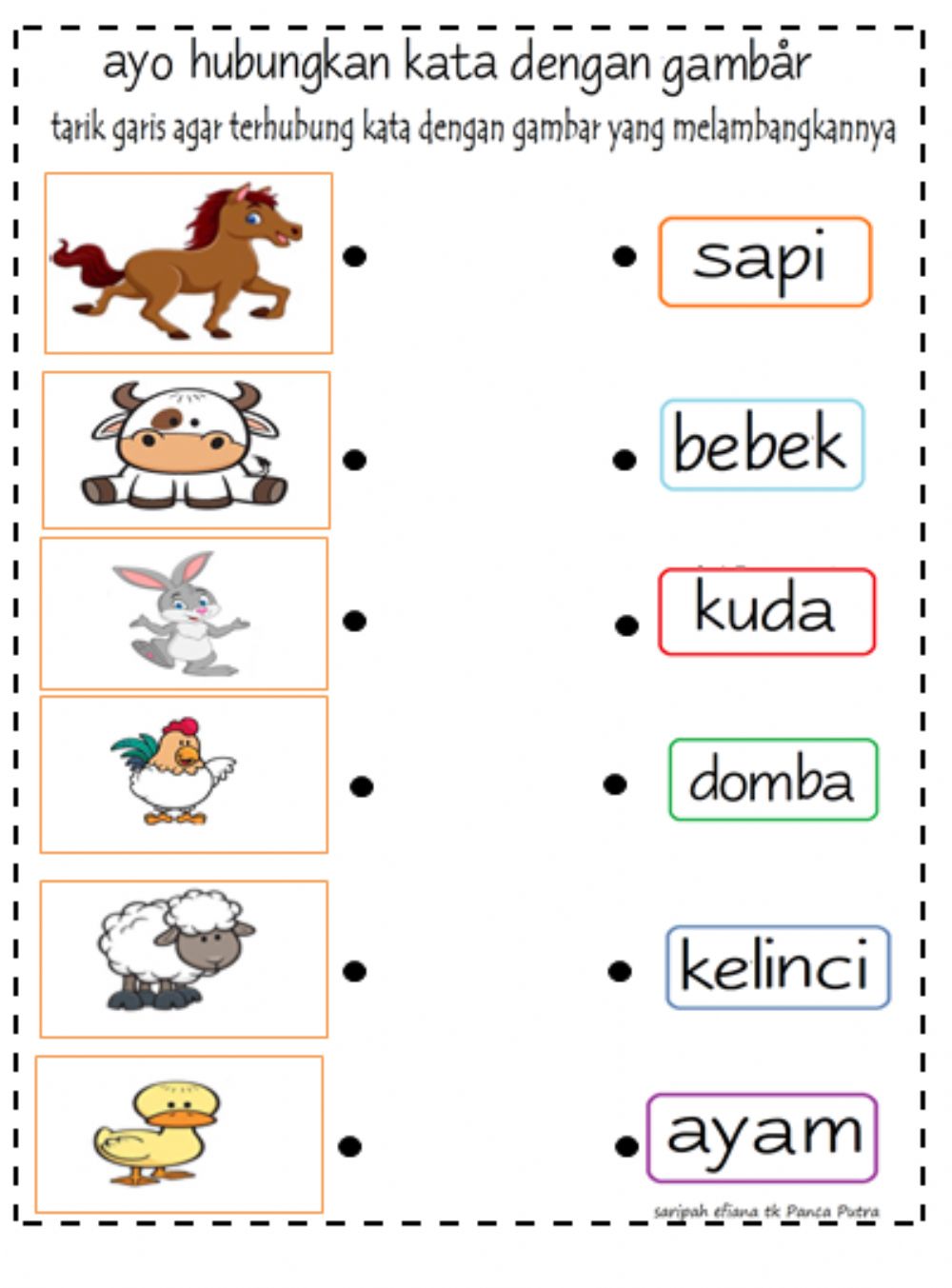 Kumpulan Lembar Kerja (Worksheet) Anak Playgroup & TK Usia 2-8 Tahun