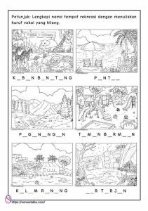 Kumpulan Lembar Kerja PAUD/TK Tema Rekreasi Lengkap