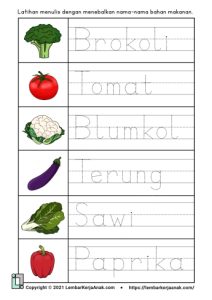 21 Lembar Kerja Calistung TK/PAUD Lengkap