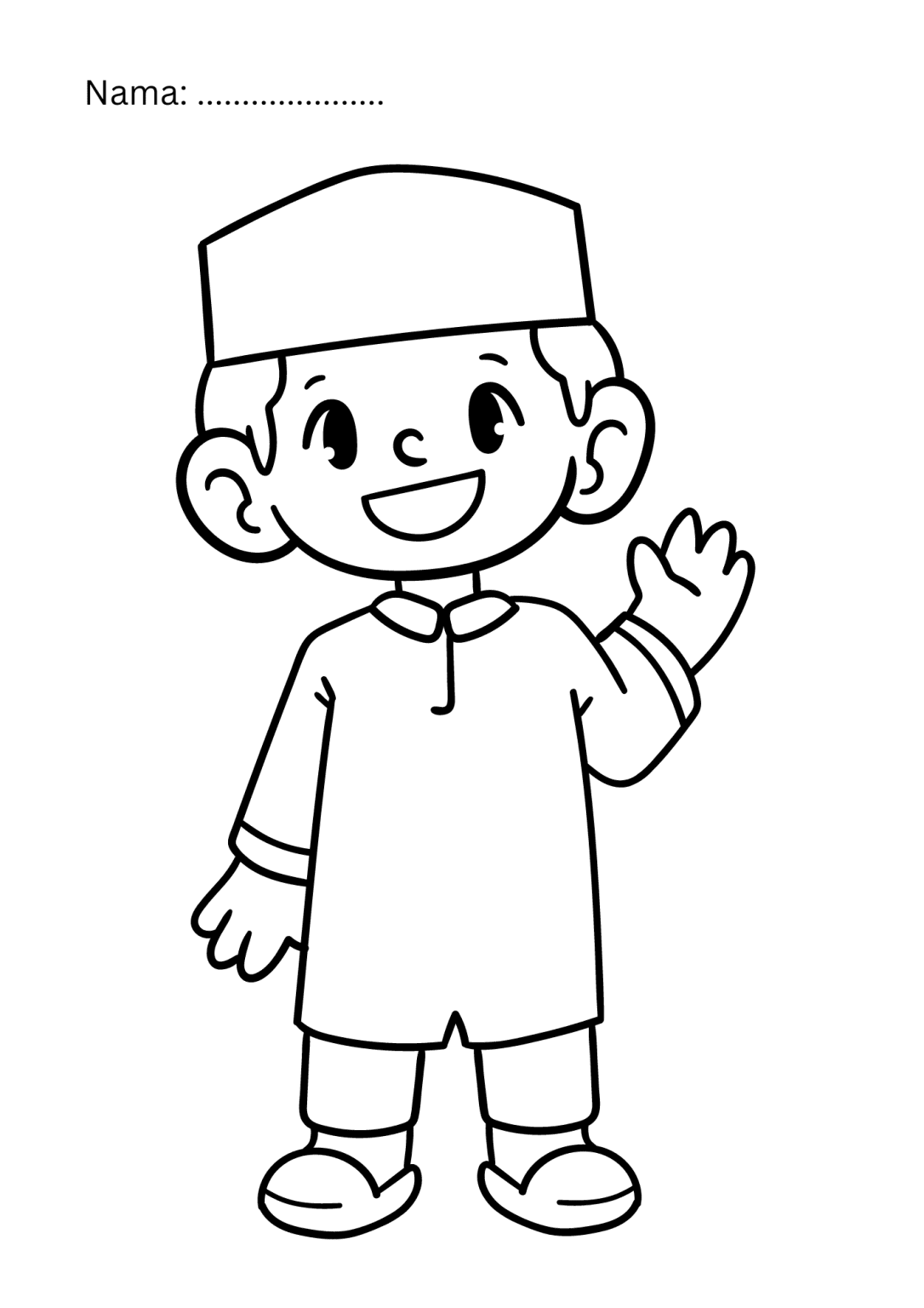 12 Sketsa Mewarnai Gambar Tema Ramadhan Anak TK