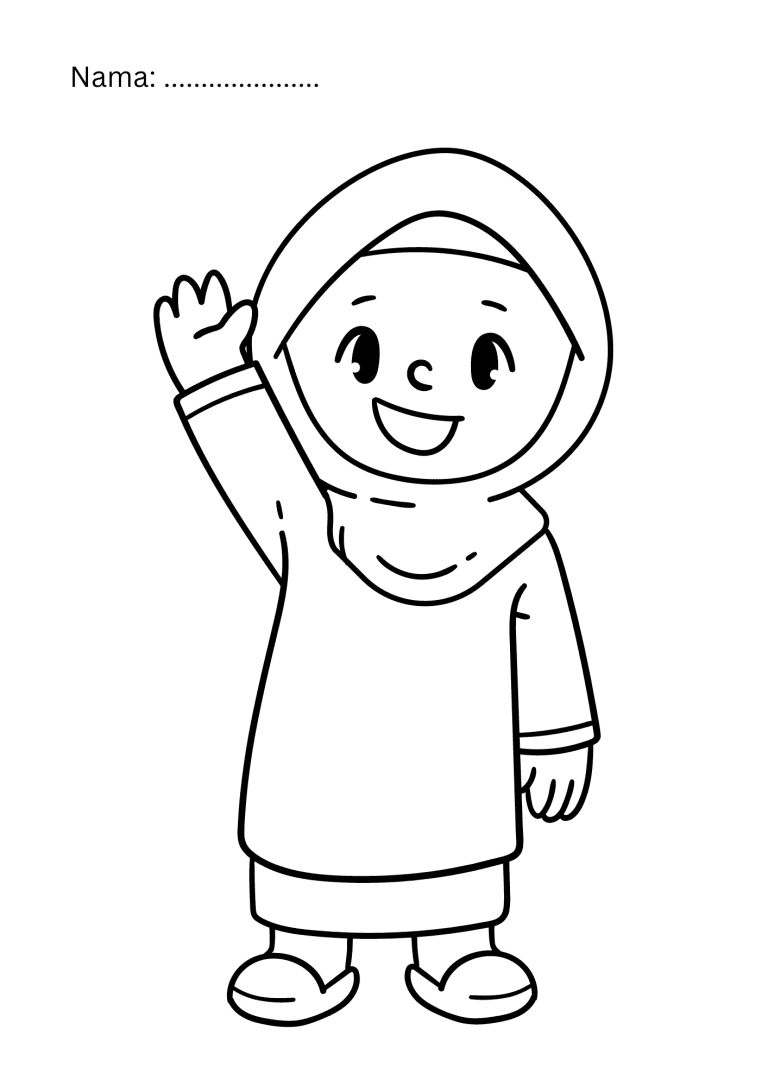12 Sketsa Mewarnai Gambar Tema Ramadhan Anak TK